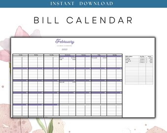 Customizable Bill Chart - Etsy