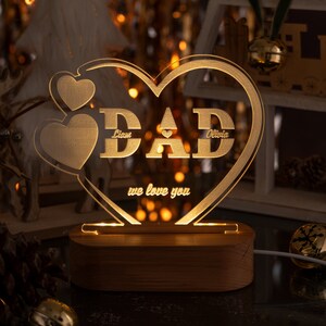 Custom Night Light for Dad Birthday Gift for Dad Unique Gift - Etsy