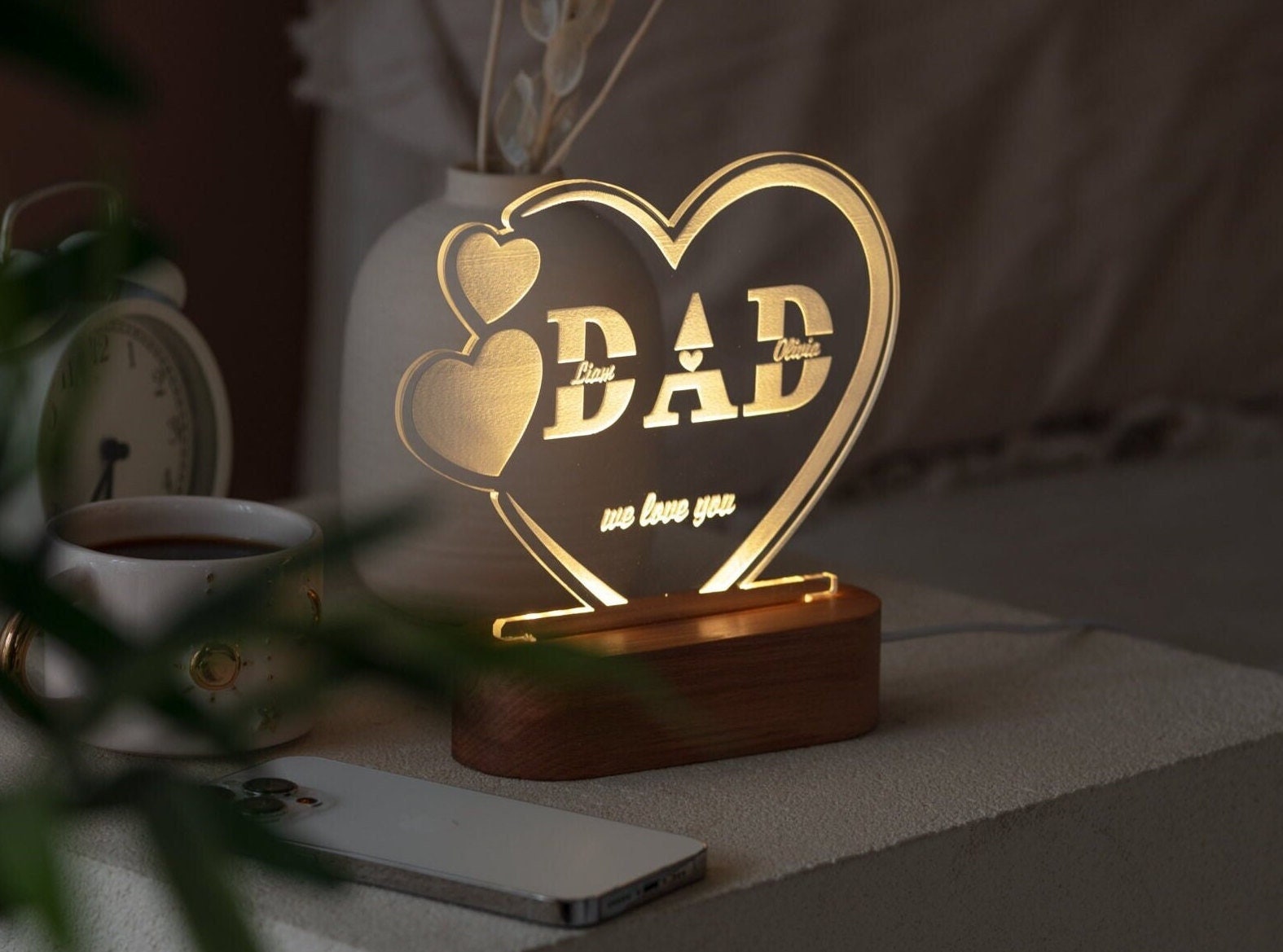 Custom Night Light for Dad Birthday Gift for Dad Unique Gift - Etsy
