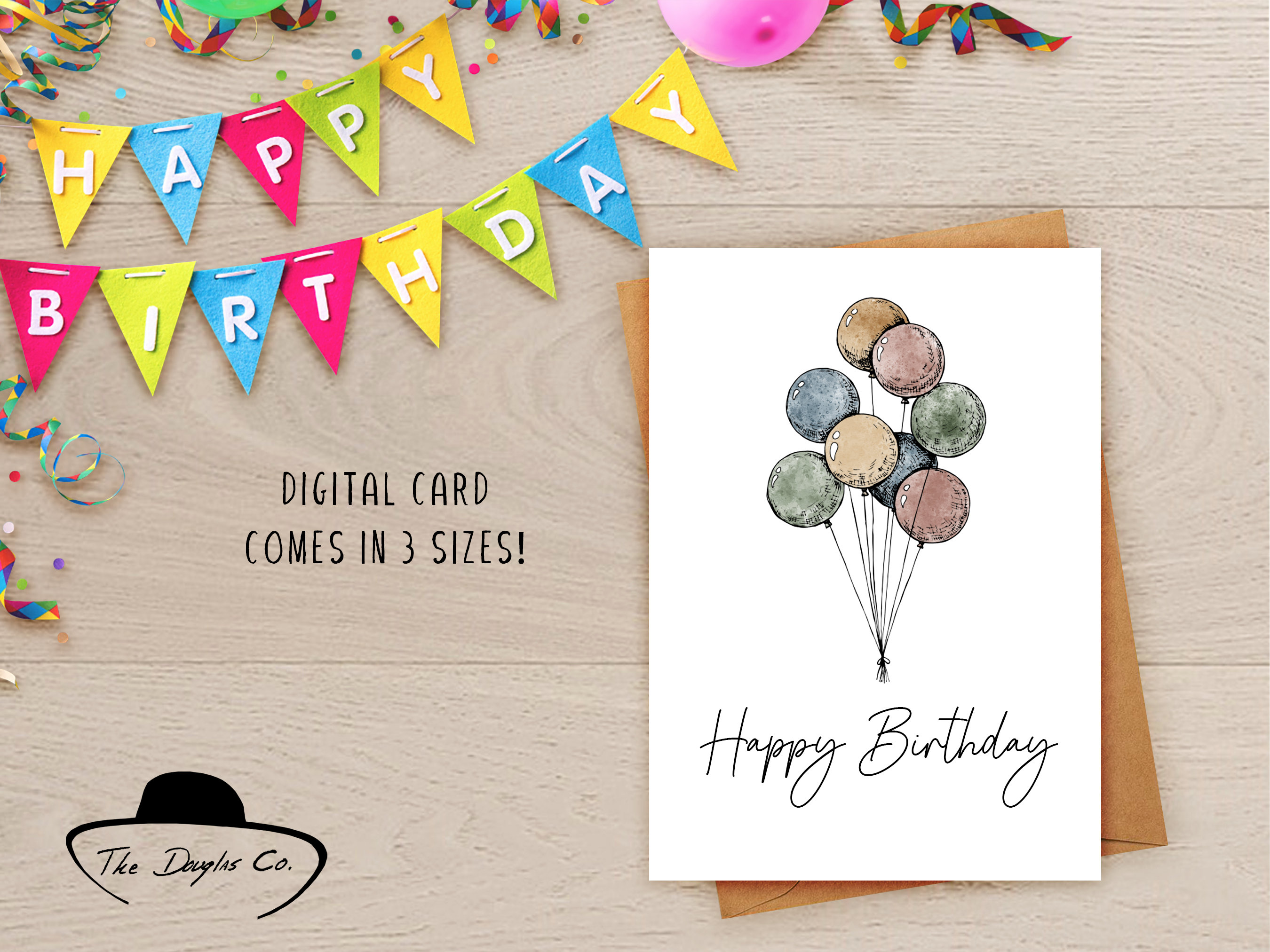 Printable 5x7 Birthday Card - Simple Birthday Card - Happy Birthday ...