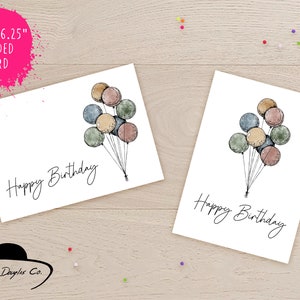Printable 5x7 Birthday Card - Simple Birthday Card - Happy Birthday ...