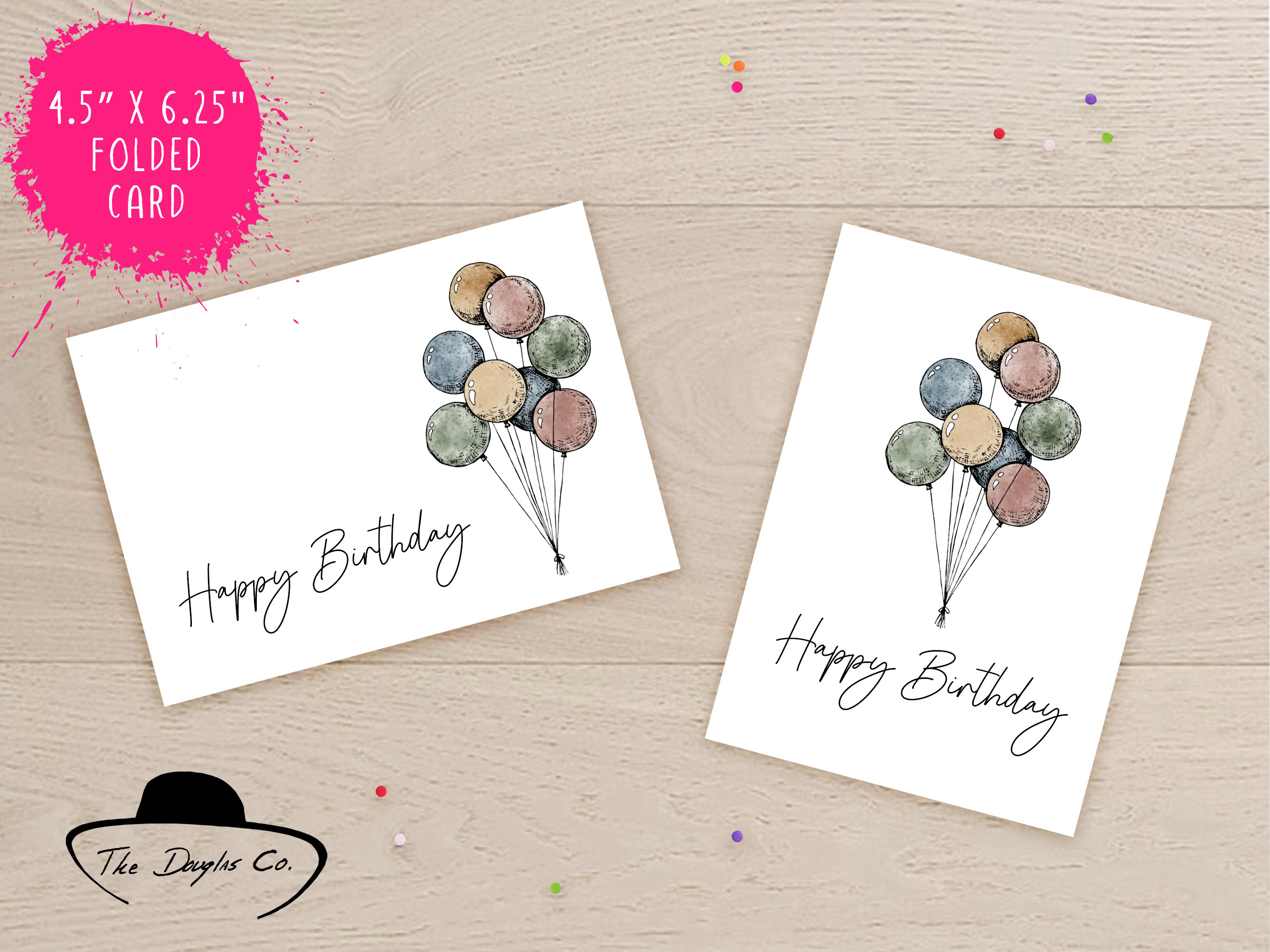 Printable 5x7 Birthday Card Simple Birthday Card Happy Birthday Card ...