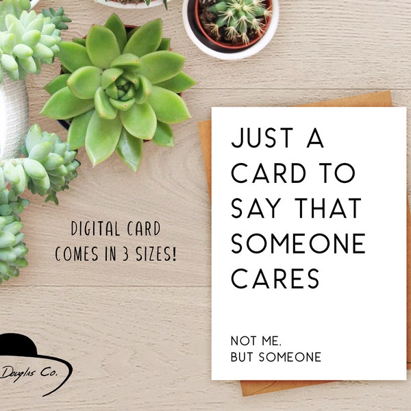 I Care About You Card - Etsy