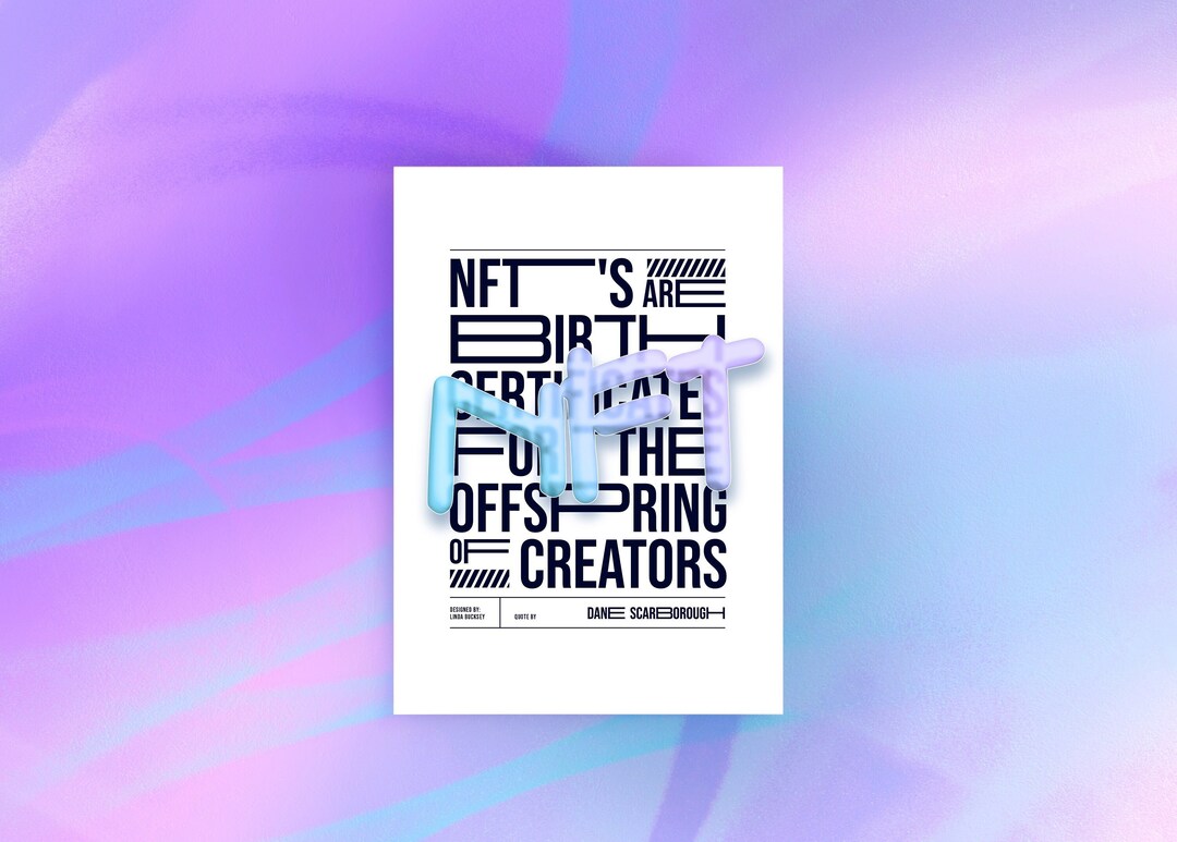 NFT Quote by Dane Scarborough, Digital Download Poster - Etsy