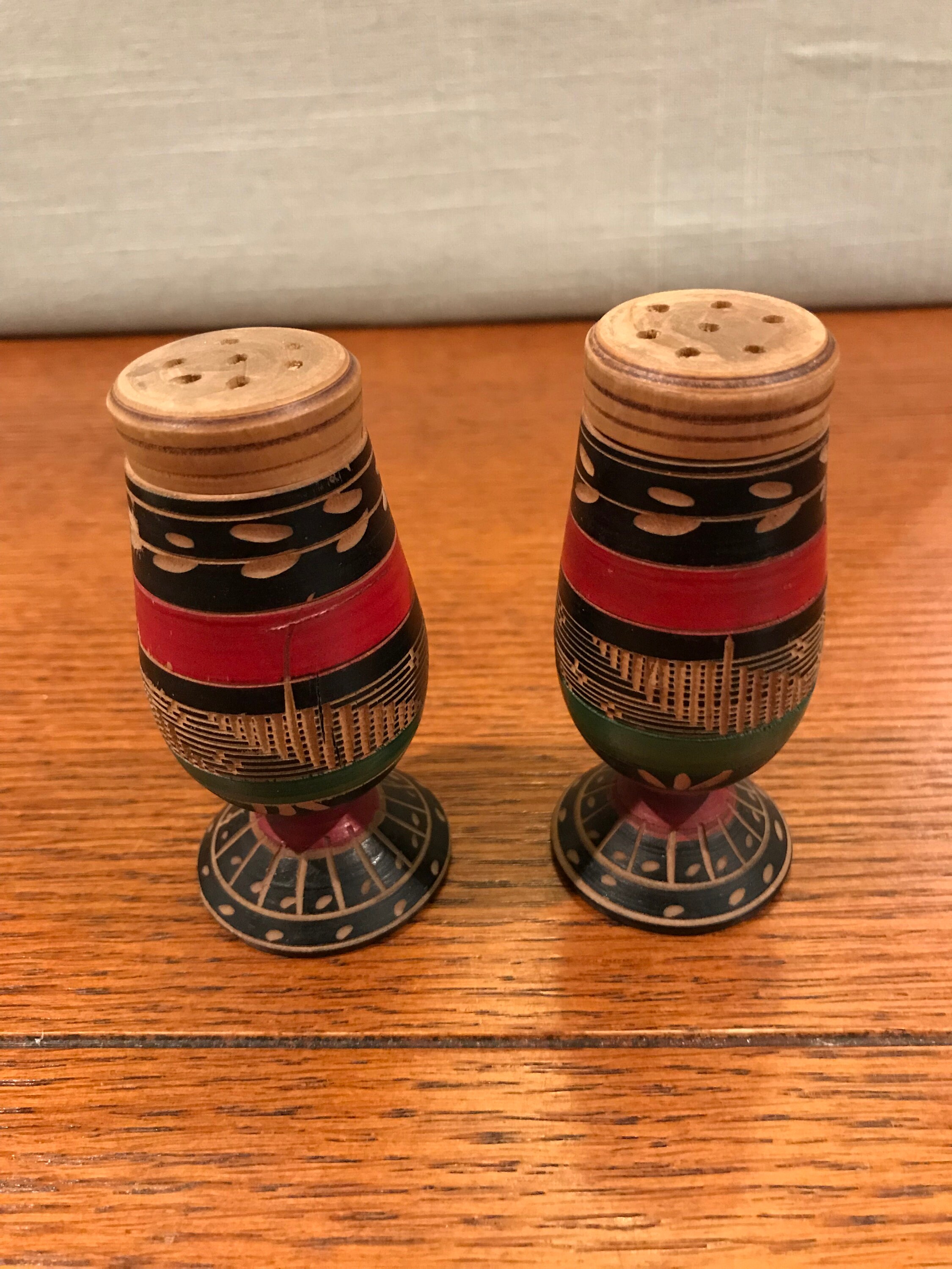 Hand-carved Goblet Style Mexico Souvenir Salt and Pepper Shakers - Etsy
