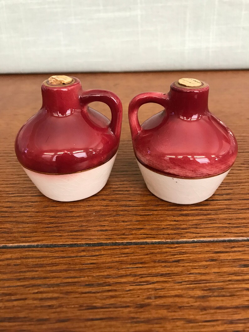 Ceramic Red Crown Wine Jugs Salt and Pepper Shakers Made in Japan - Etsy