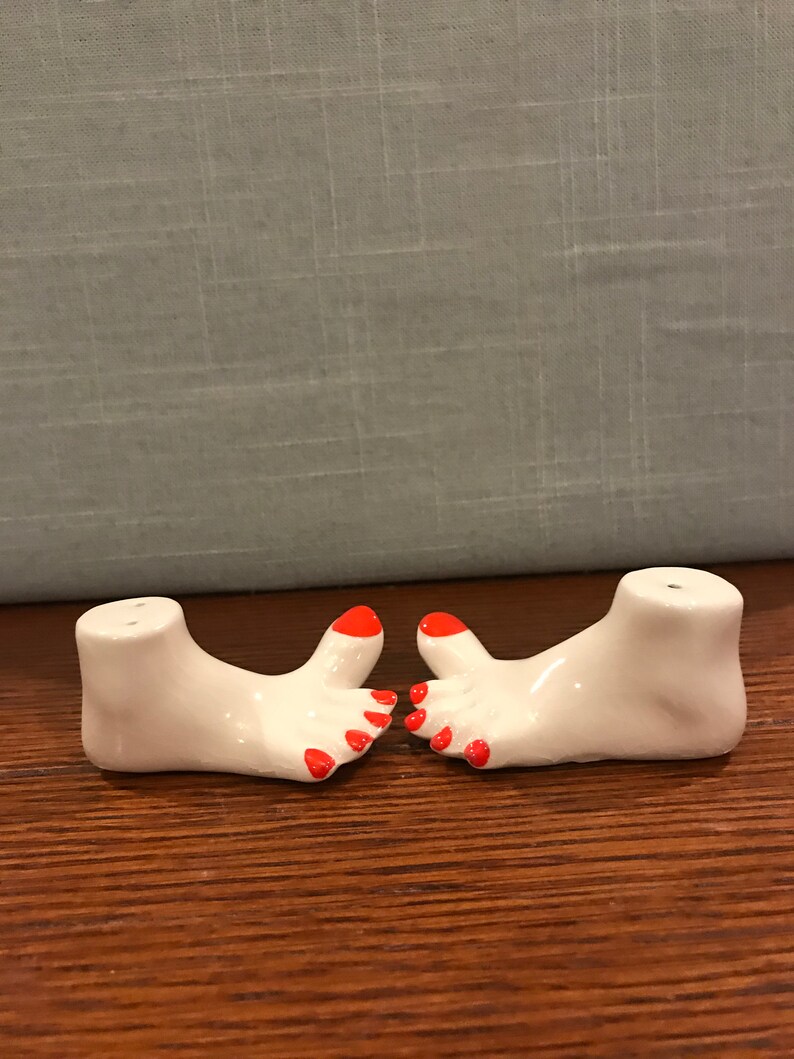 Ceramic Feet With Red Nail Polish C. C. Co. Salt and Pepper Shakers - Etsy