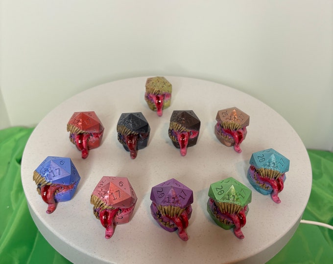 Small Mimic Chest. D&D Dice Box. Fantasy Monster RPG Storage Trinket ...