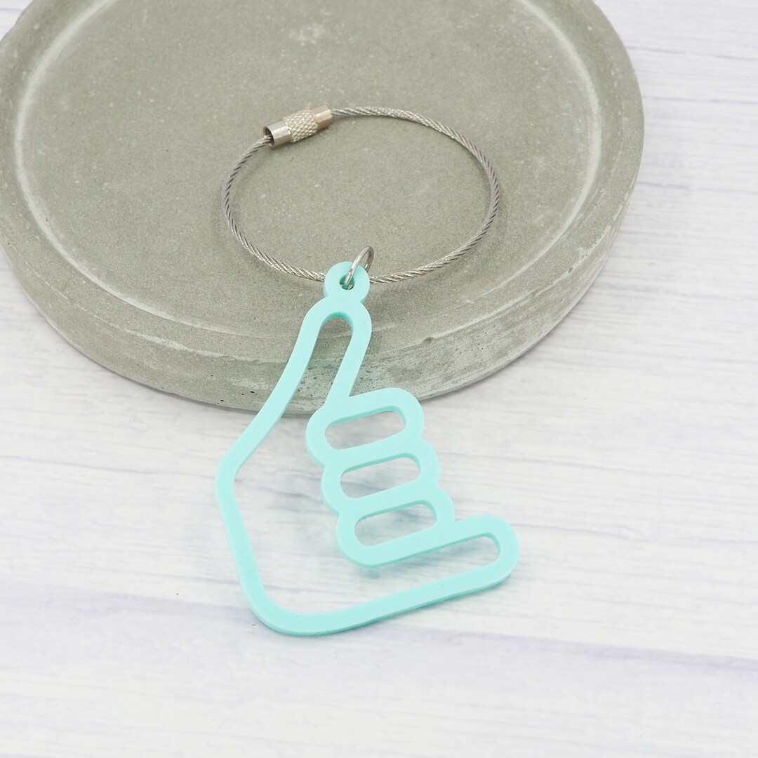 Shaka Hand Keyring - Acrylic Keychain - Hang Loose - Right on - Van ...