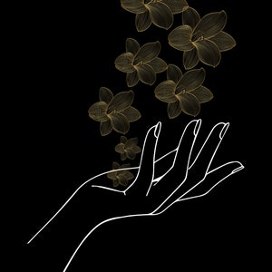 In My Hands, Pdf, 7x10, Flowers in Hand Digital Art - Etsy