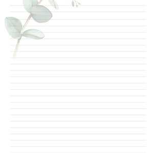 Printable Eucalyptus Style Journal - Etsy