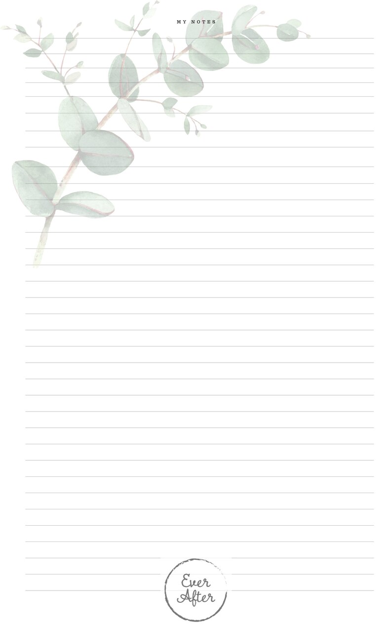 Printable Eucalyptus Style Journal - Etsy