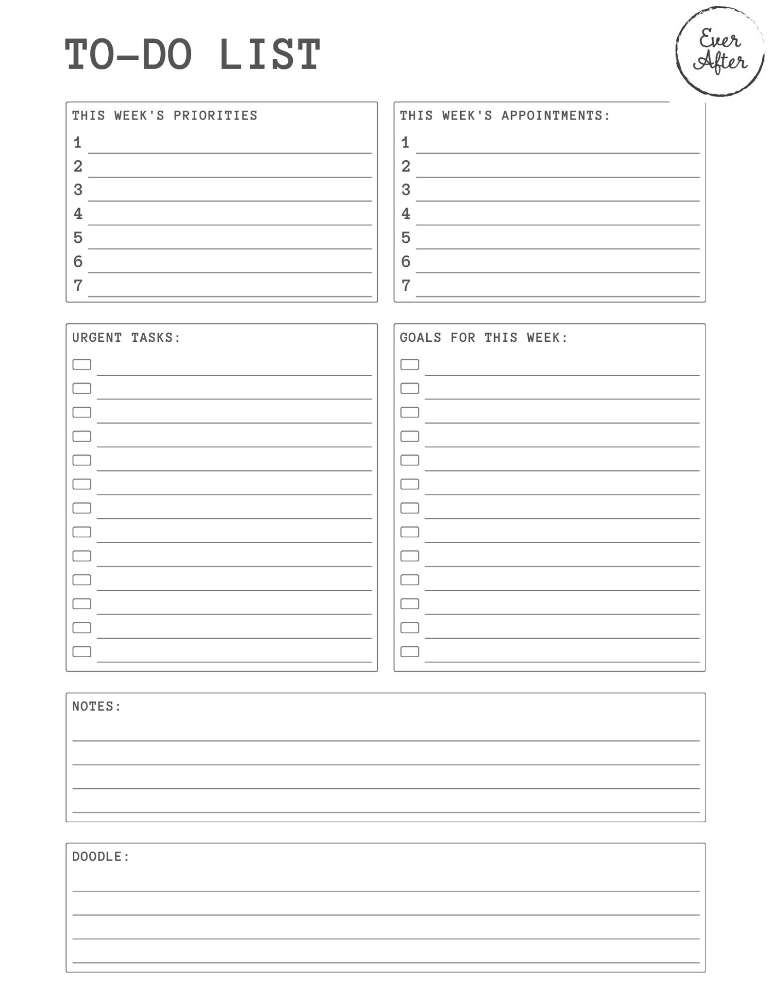 Printable to Do List Minimalist - Etsy