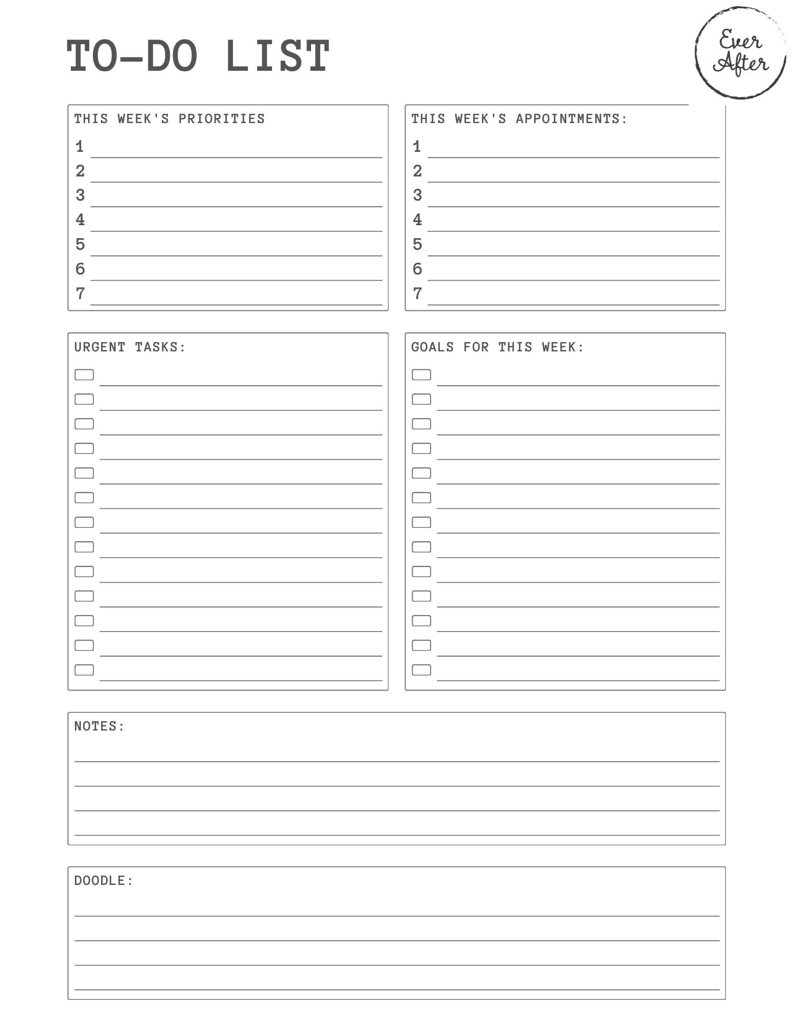 Printable to Do List Minimalist - Etsy