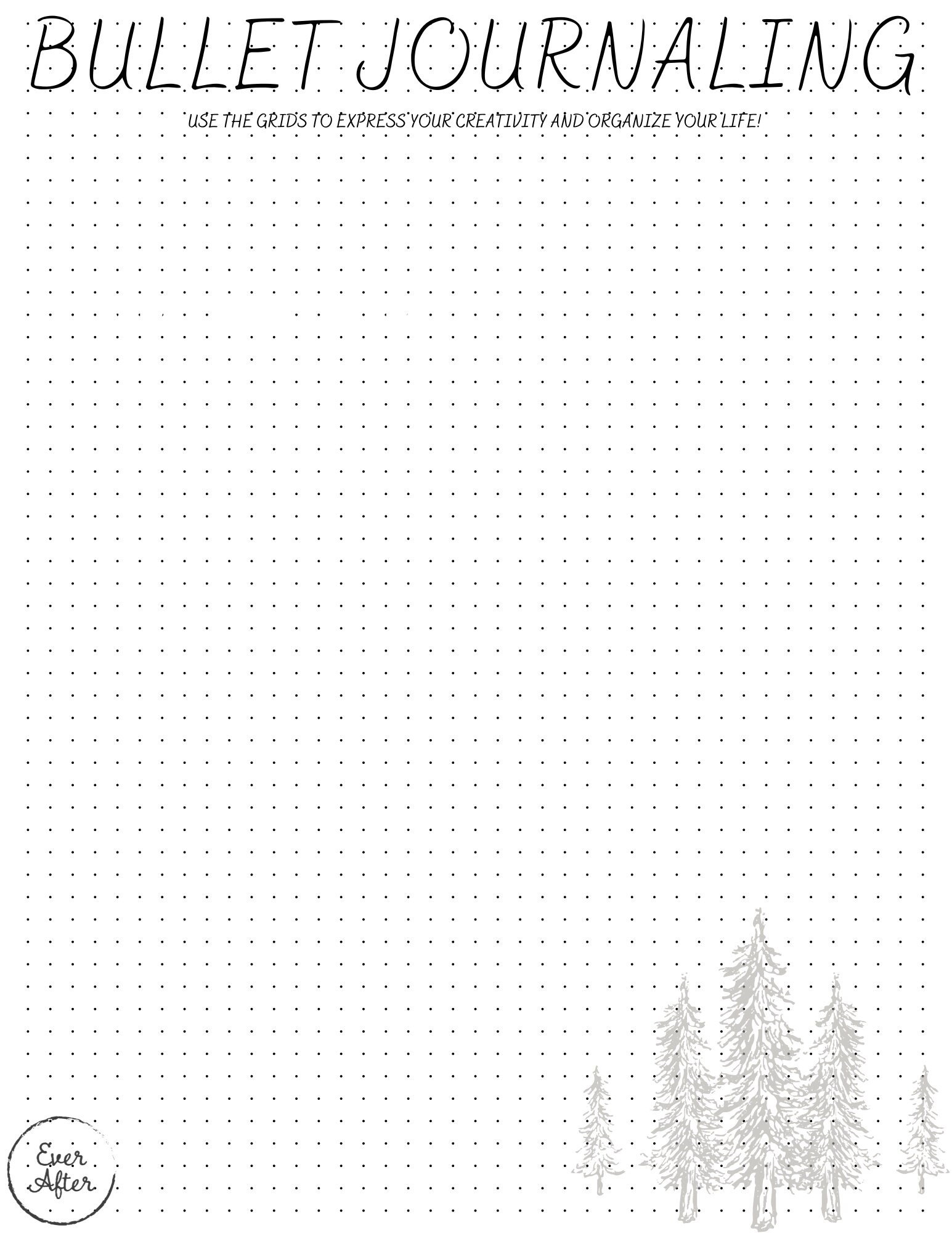 Printable Forest Bullet Journal - Etsy