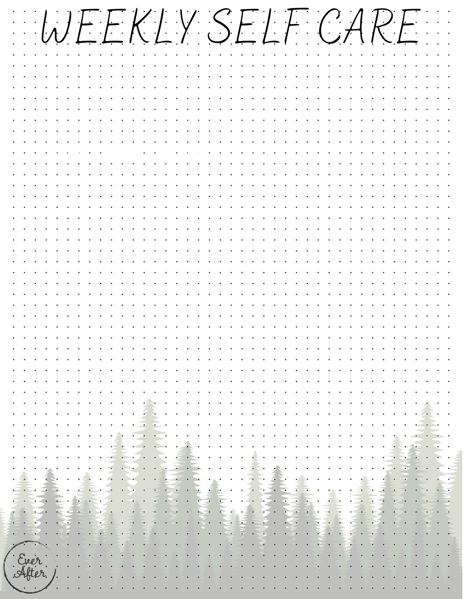 Printable Forest Bullet Journal - Etsy