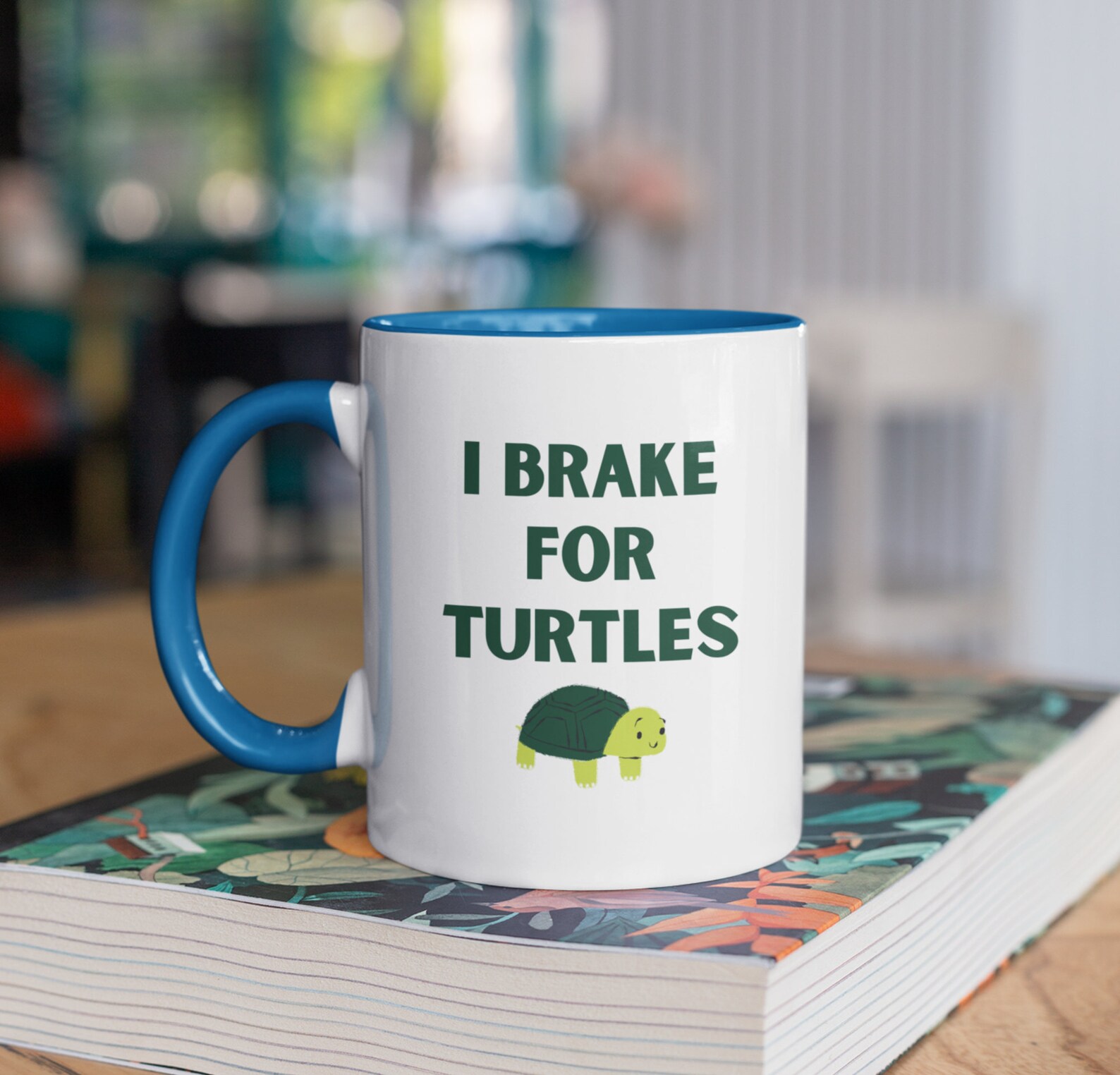 I BRAKE FOR TURTLES Mug Funny Coffee Mugs Mom Mug Turtle - Etsy