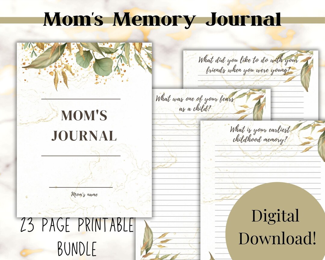 Mother's Heritage Journal, Mom's Memories, Memory Journal of Mom's Life ...