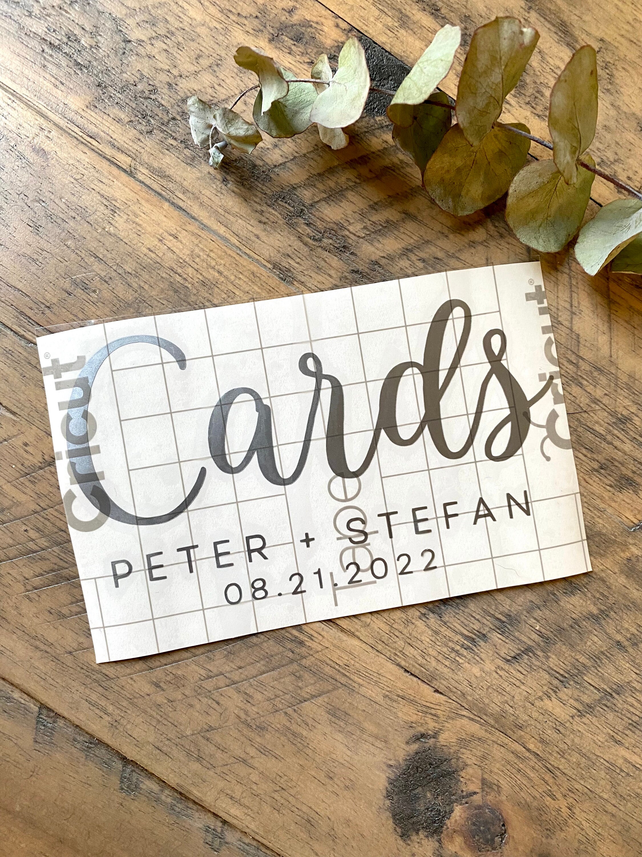 Card Box Decal Personalized Wedding Decal DIY Bride - Etsy