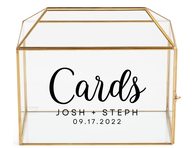 Card Box Decal Personalized Wedding Decal DIY Bride - Etsy
