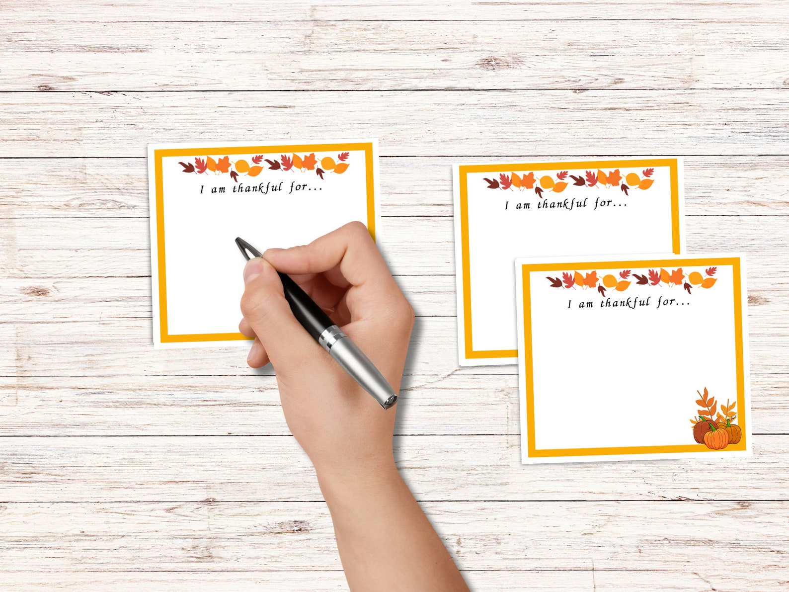 I Am Thankful for Printable Cards, I Am Grateful for Cards, Gratitude ...