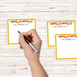 I Am Thankful for Printable Cards, I Am Grateful for Cards, Gratitude ...