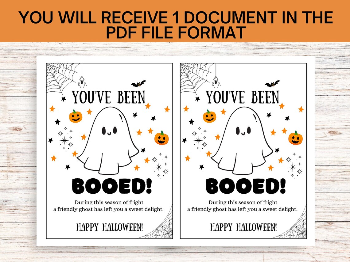 You Have Been Booed Printable, Instant Digital Download, You've Been ...