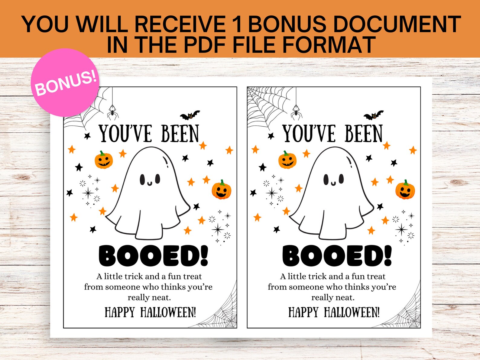 You've Been Booed Halloween Printable, Instant Digital Download, You've ...