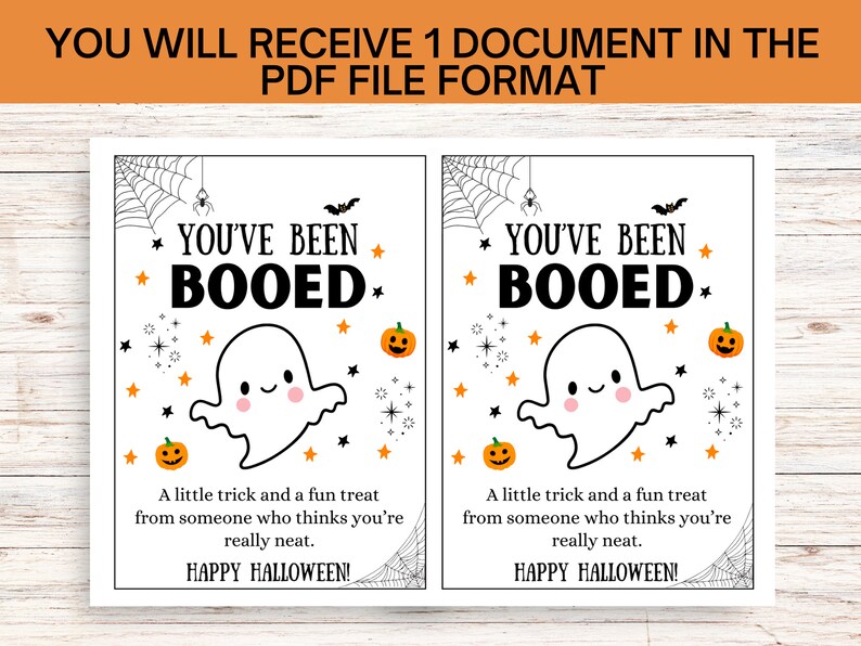 You've Been Booed Halloween Printable, Instant Digital Download, You've ...