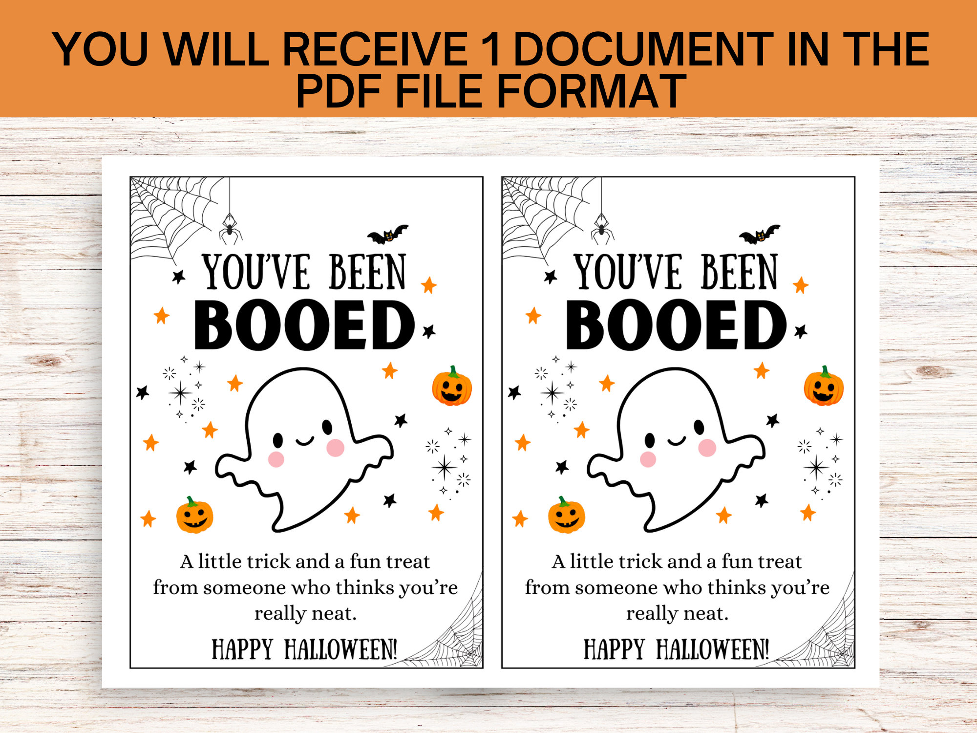 You've Been Booed Halloween Printable, Instant Digital Download, You've ...