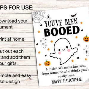 You've Been Booed Halloween Printable, Instant Digital Download, You've ...