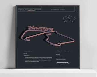 F1 Poster Silverstone Circuit Vintage - Etsy