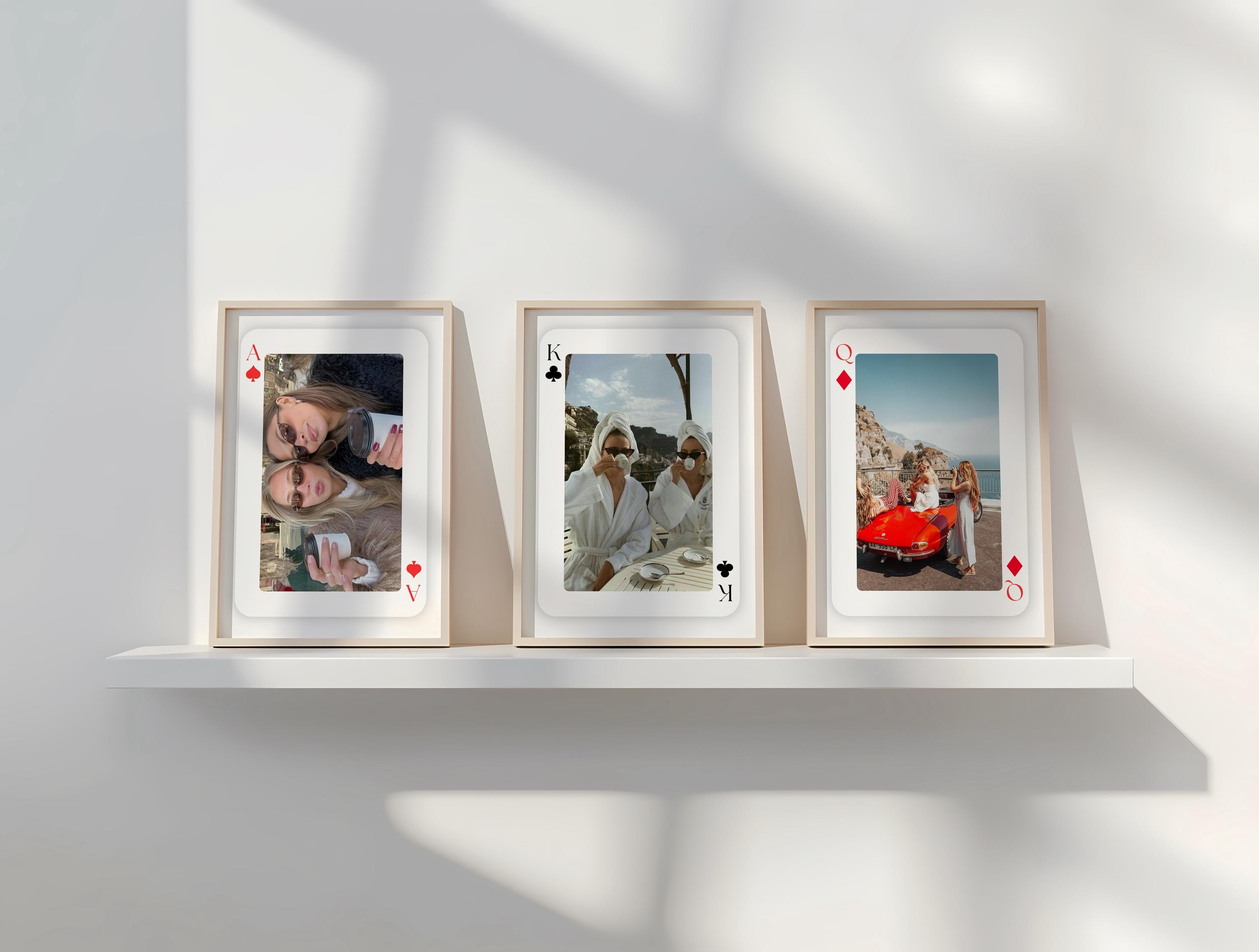 Custom Playing Card Prints, Trendy Wall Art, Best Friend Gift for Her ...