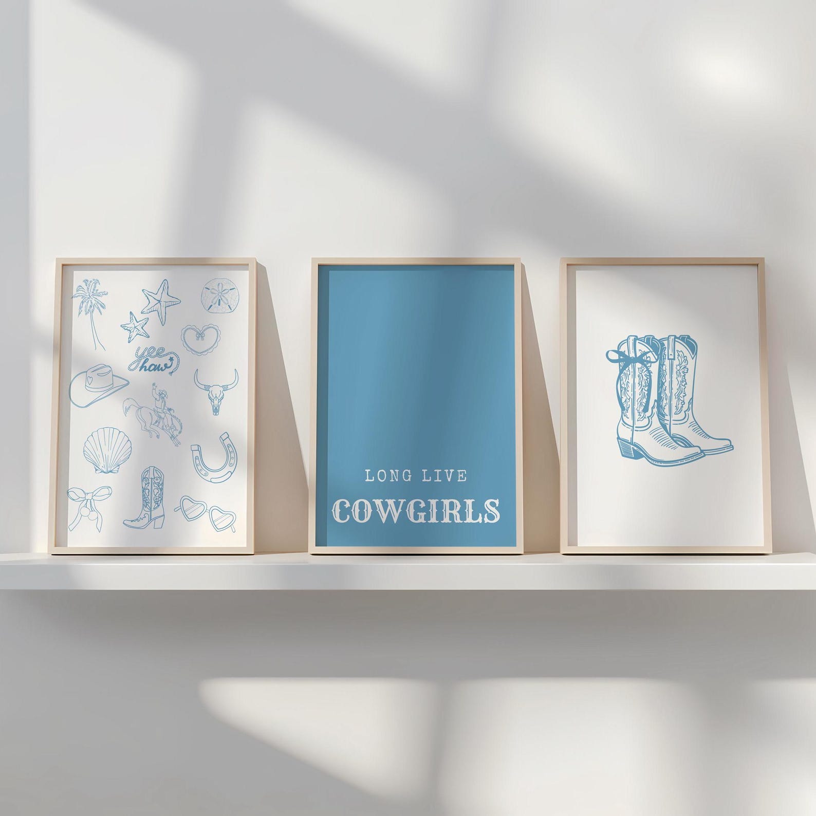 Coastal Cowgirl Wall Art Set - Printable Digital Download | Long Live ...
