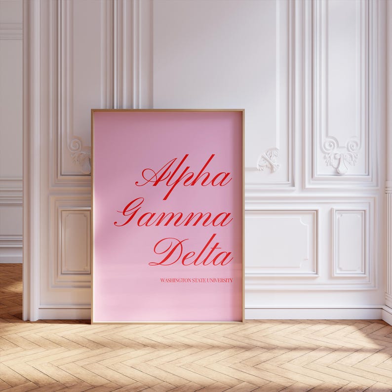 Custom Sorority Posters Personalized Wall Art in Your Choice of Colors ...