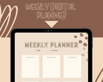 Daily Weekly Monthly Planner Digital Planner, Neutral Planner, Planner ...