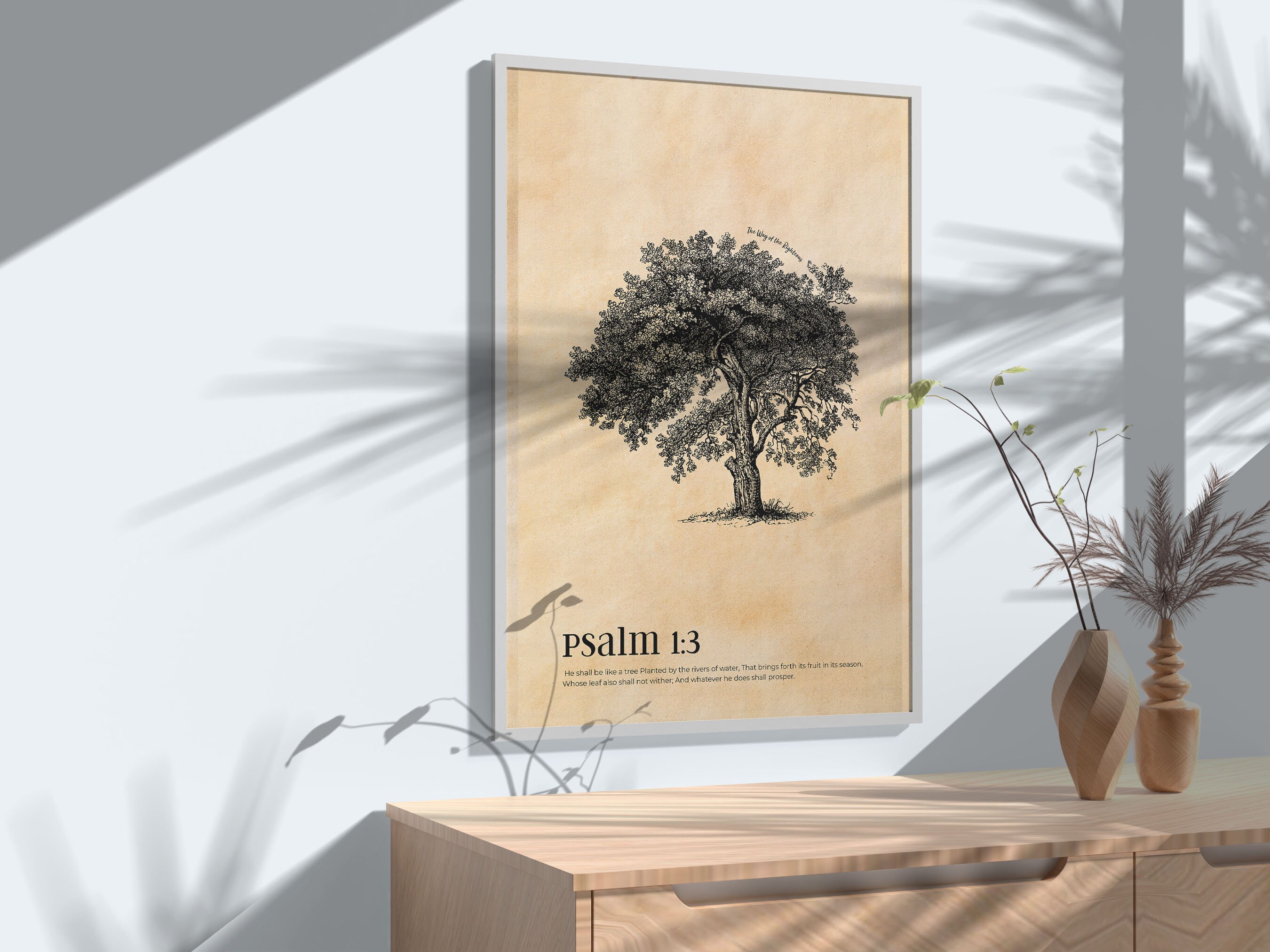 Tree Art | Bible Verse Digital Download | Modern Christian Print ...