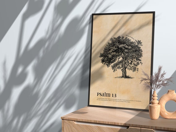 Tree Art Bible Verse Digital Download Modern Christian - Etsy