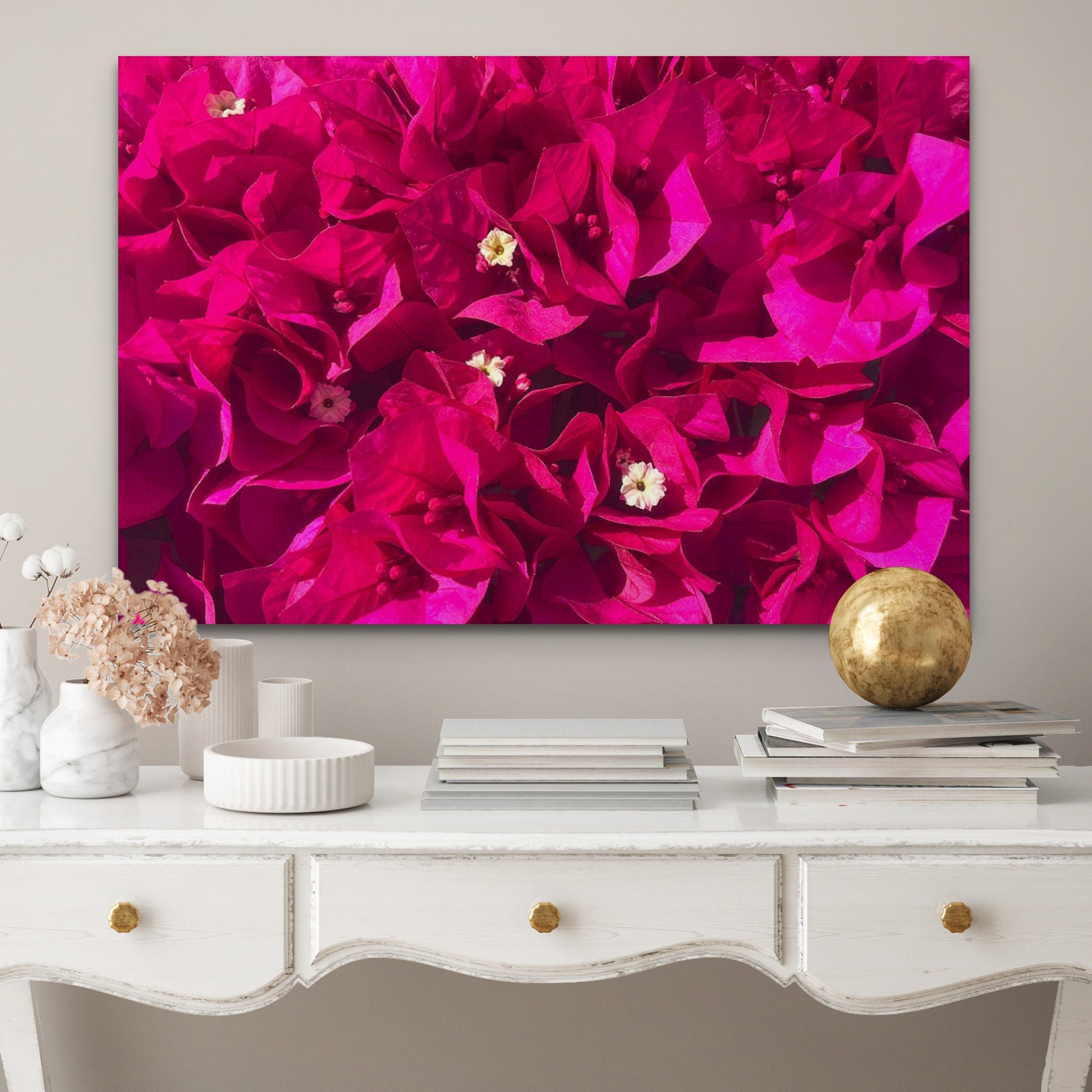 Magenta Bougainvillea Clear Acrylic Wall Art Abstract Art - Etsy