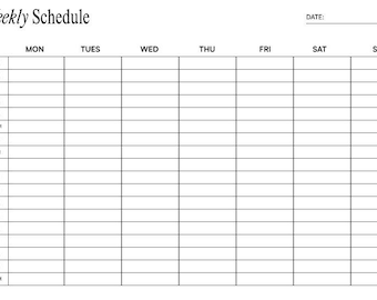 Printable Hourly Schedule, Plan for Your Day, Hourly Breakdown, Daily ...
