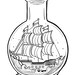 Ship in a Bottle, Printable Coloring Sheet, Instant Download, Children ...