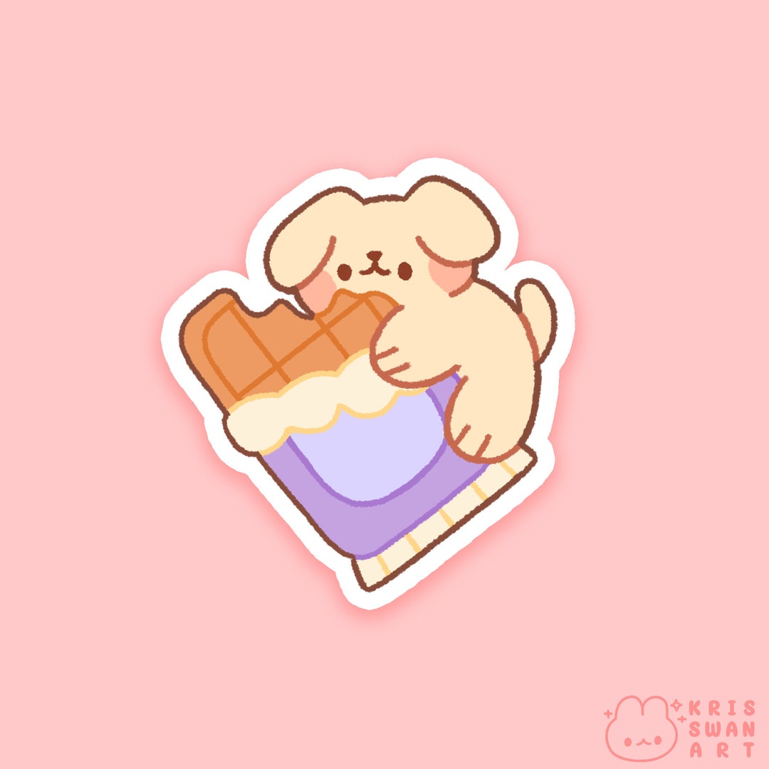 Chocolate Bar Dog Vinyl Sticker | Die-cut Matte Vinyl Sticker ...