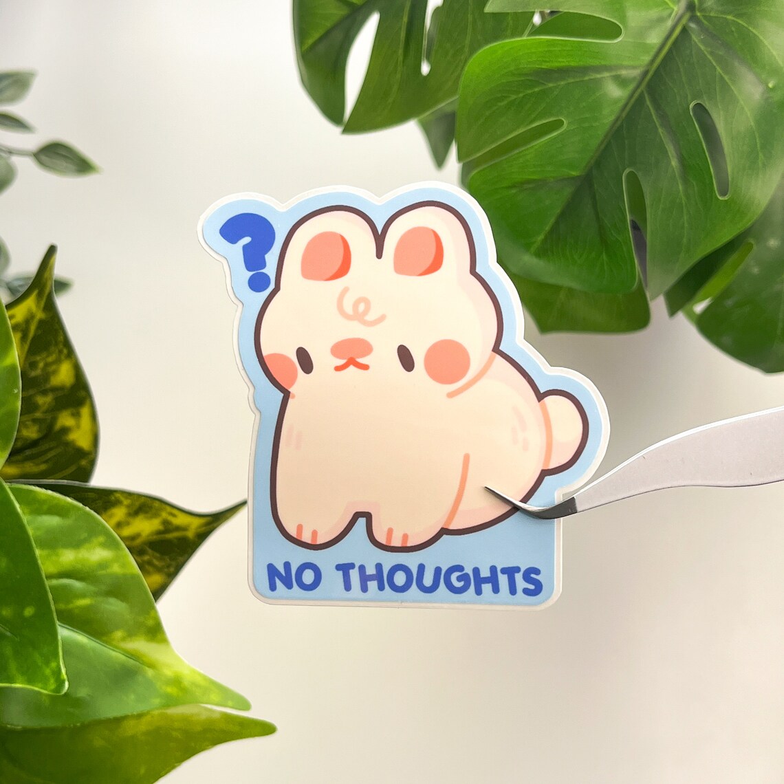 Funny Bunny Vinyl Stickers Die-cut Glossy Vinyl Sticker 3 - Etsy
