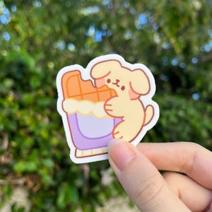Chocolate Bar Dog Vinyl Sticker | Die-cut Matte Vinyl Sticker ...