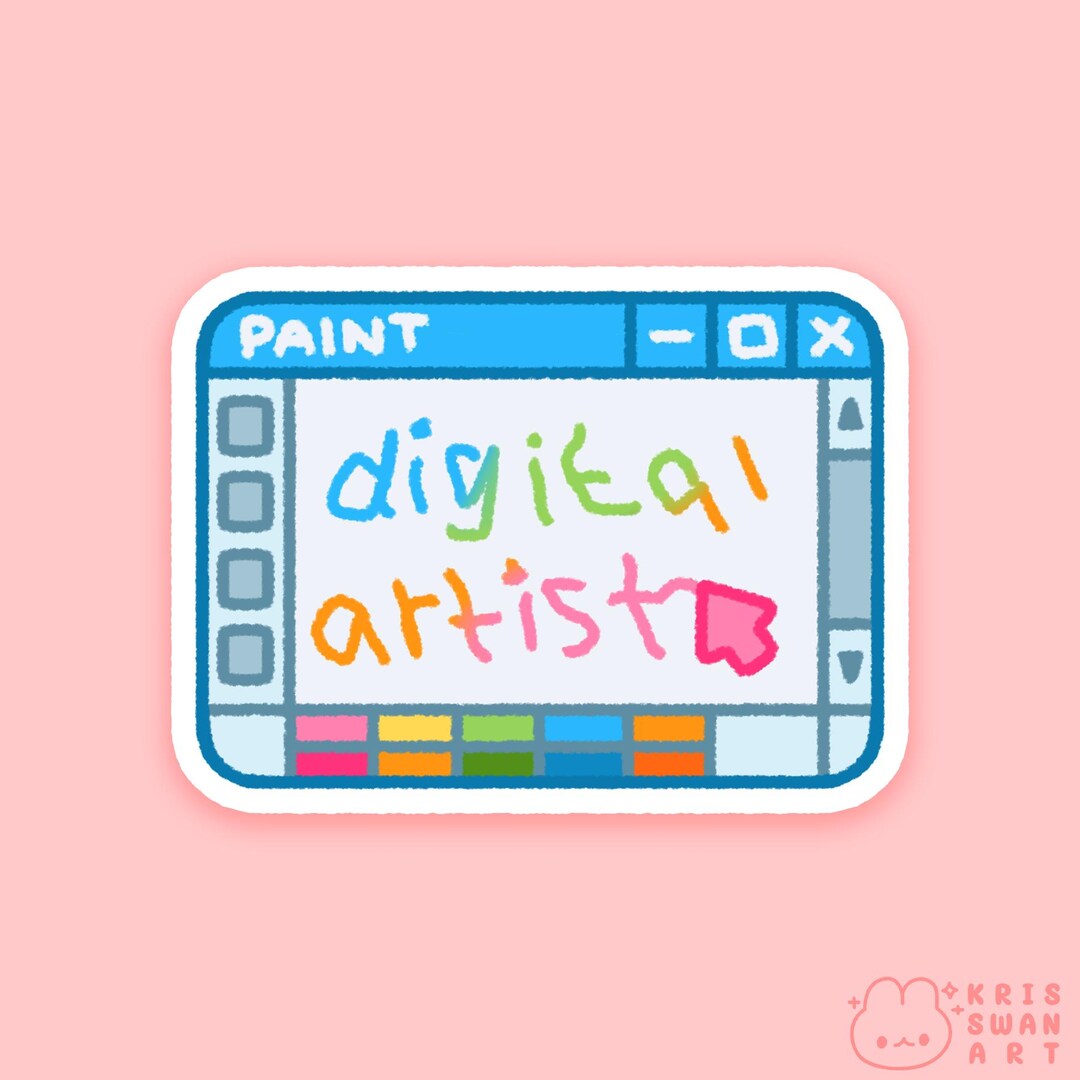 Digital Artist Vinyl Sticker Die-cut Matte Vinyl Sticker 2.5 - Etsy