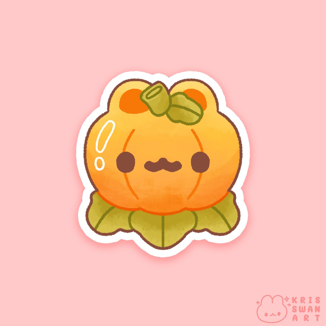 Bunny Pumpkin Vinyl Sticker Die-cut Matte Vinyl Sticker Halloween ...