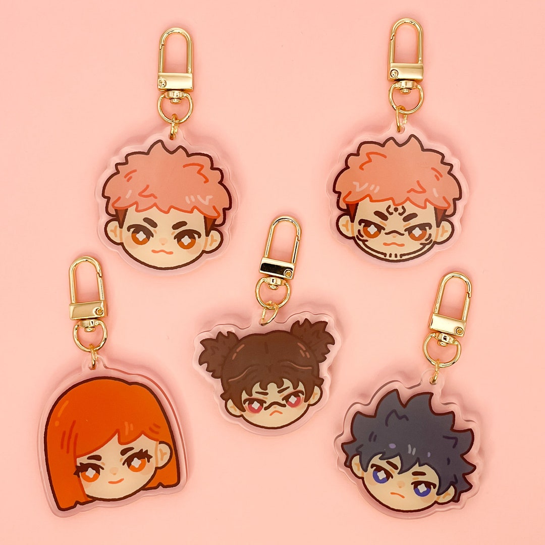 JJK Anime Chibi Sorcerers Acrylic Keychain Double-sided Kawaii Acrylic ...