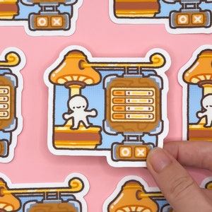 Mushroom Game Sticker | Waterproof Matte Vinyl (3") - Etsy