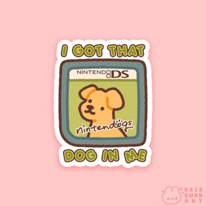 Nintendo DS Nintendogs Dog Sticker | Waterproof Matte Vinyl (2.5") - Etsy