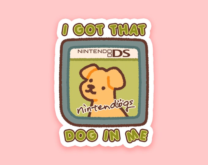 Nintendo DS Nintendogs Dog Sticker | Waterproof Matte Vinyl (2.5") - Etsy